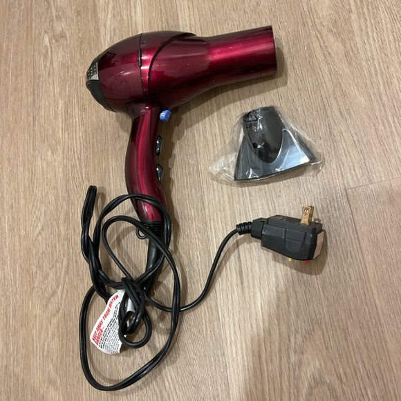 Conair | Hair | Red Hair Dryer With Nozzle Attachment | Poshmark